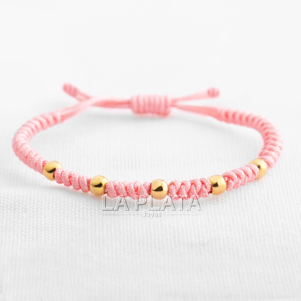 PULSERA CON 5 BALINES | LA PLATA JOYAS